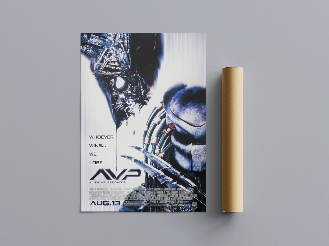Aliens Vs Predator Movie Poster Frameless Cinema Wall Art Posters ...