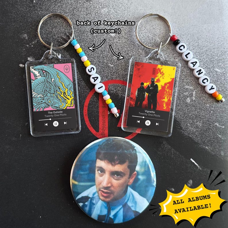 Twenty One Pilots Keychains and Button (bundle) - Etsy