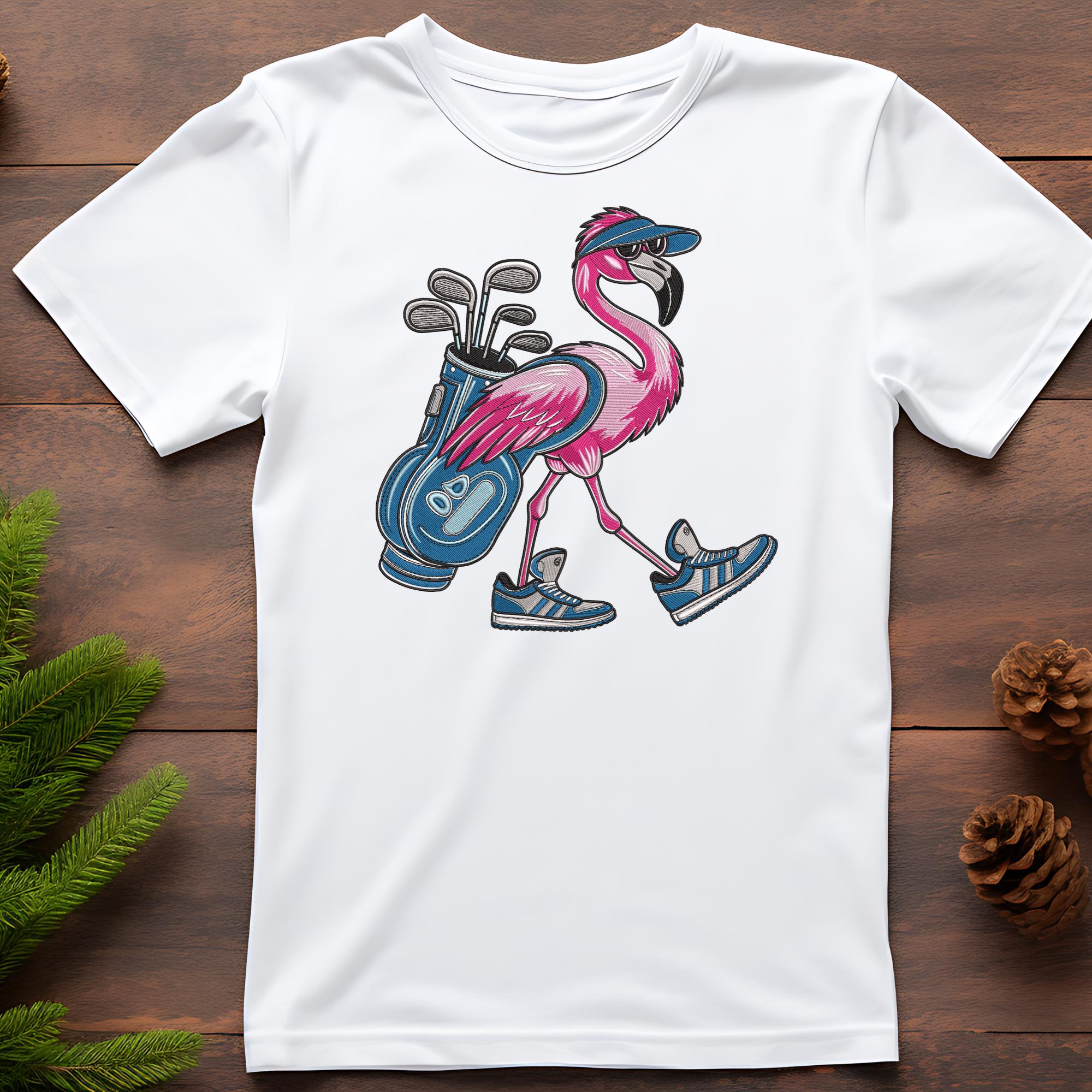 Golf Flamingo Embroidery Design, Funny Animal Pattern - Etsy