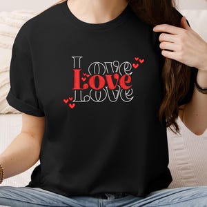 Red "love" Embroidery Design - Modern Heart Pattern - Machine ...