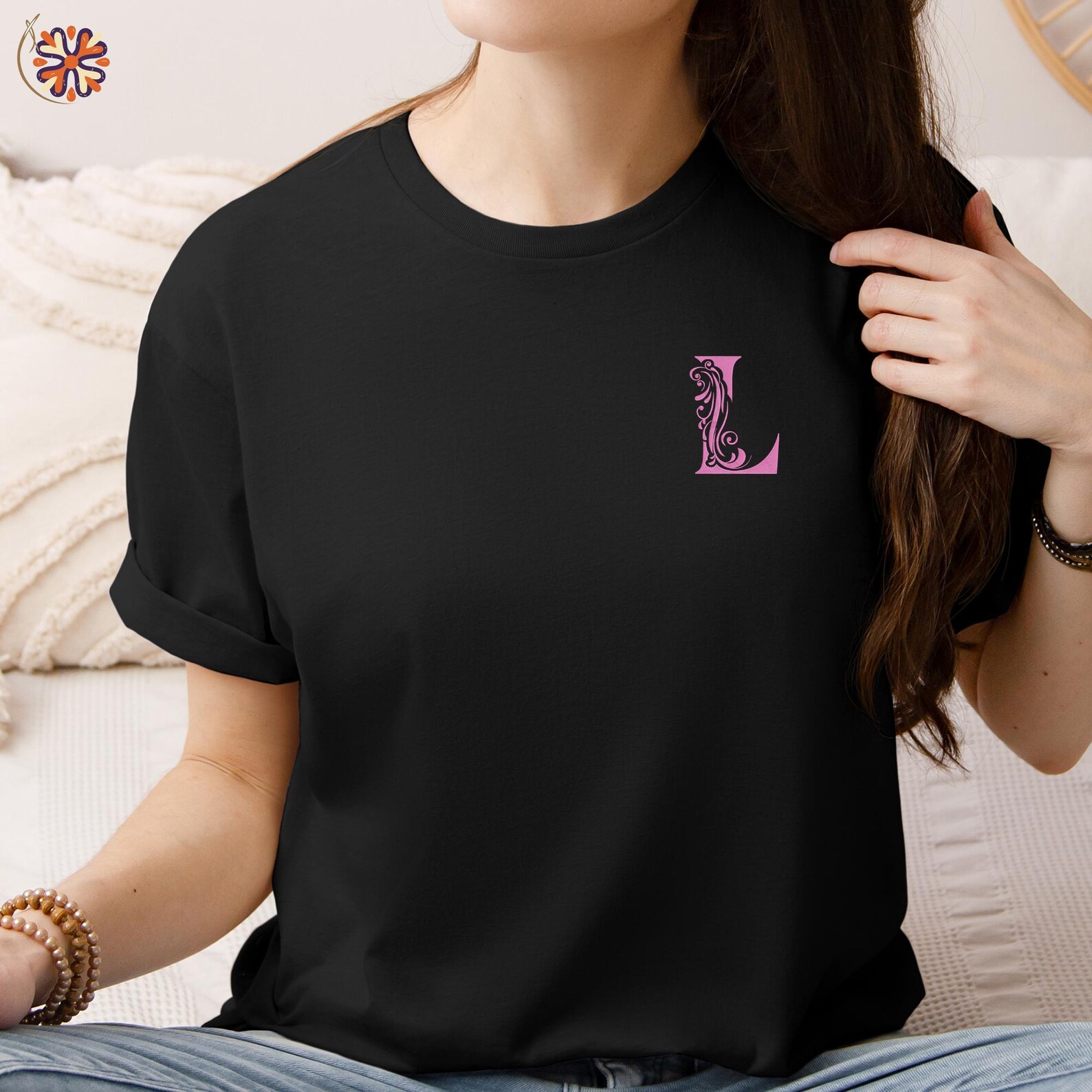Ornate Floral Letter L Embroidery Design | Monogram Alphabet | Machine ...