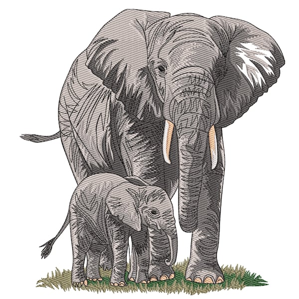 Elephant Embroidery - Etsy
