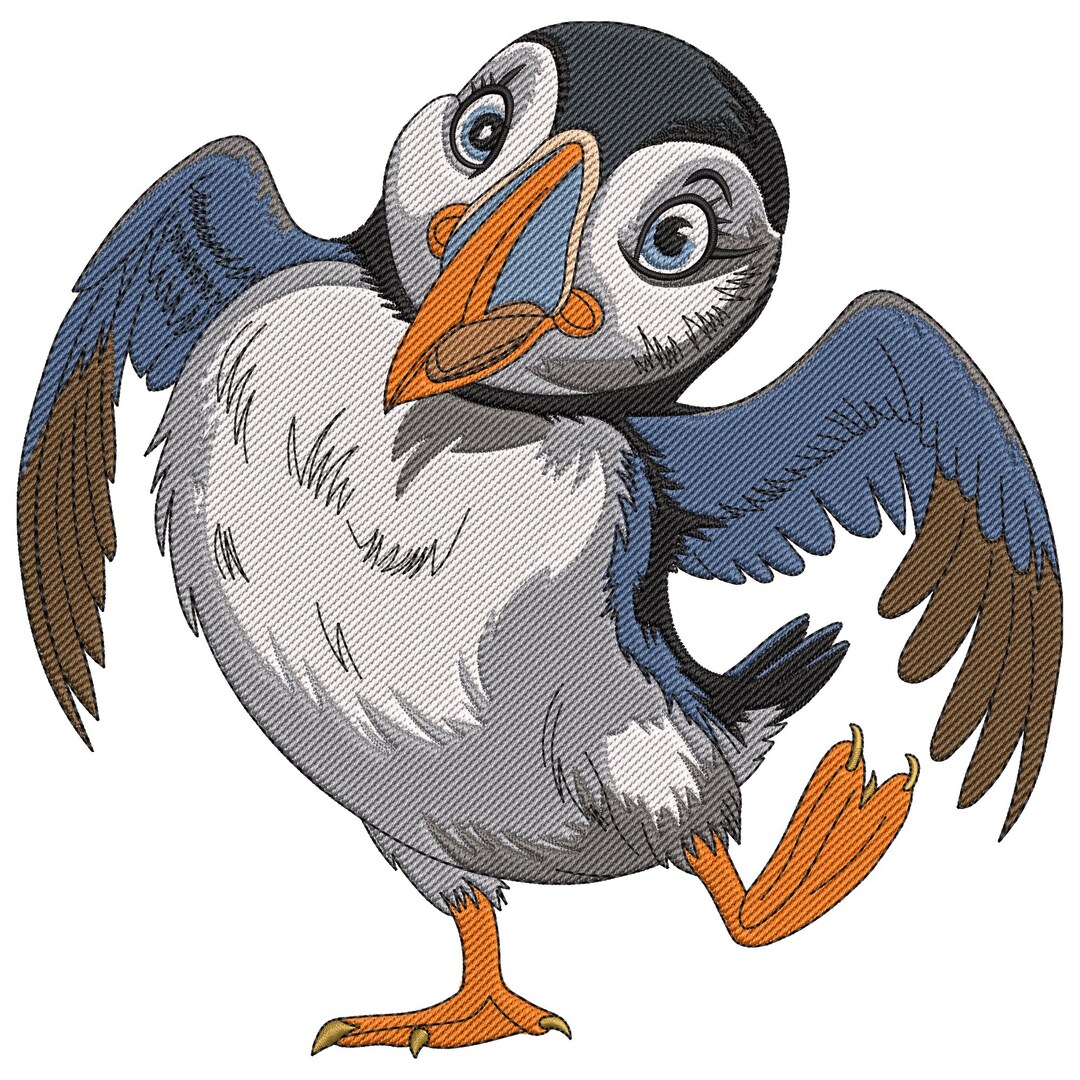 Puffin Bird Machine Embroidery Design, Seabird (cnd, Dst, Exp, Hus, Jef ...
