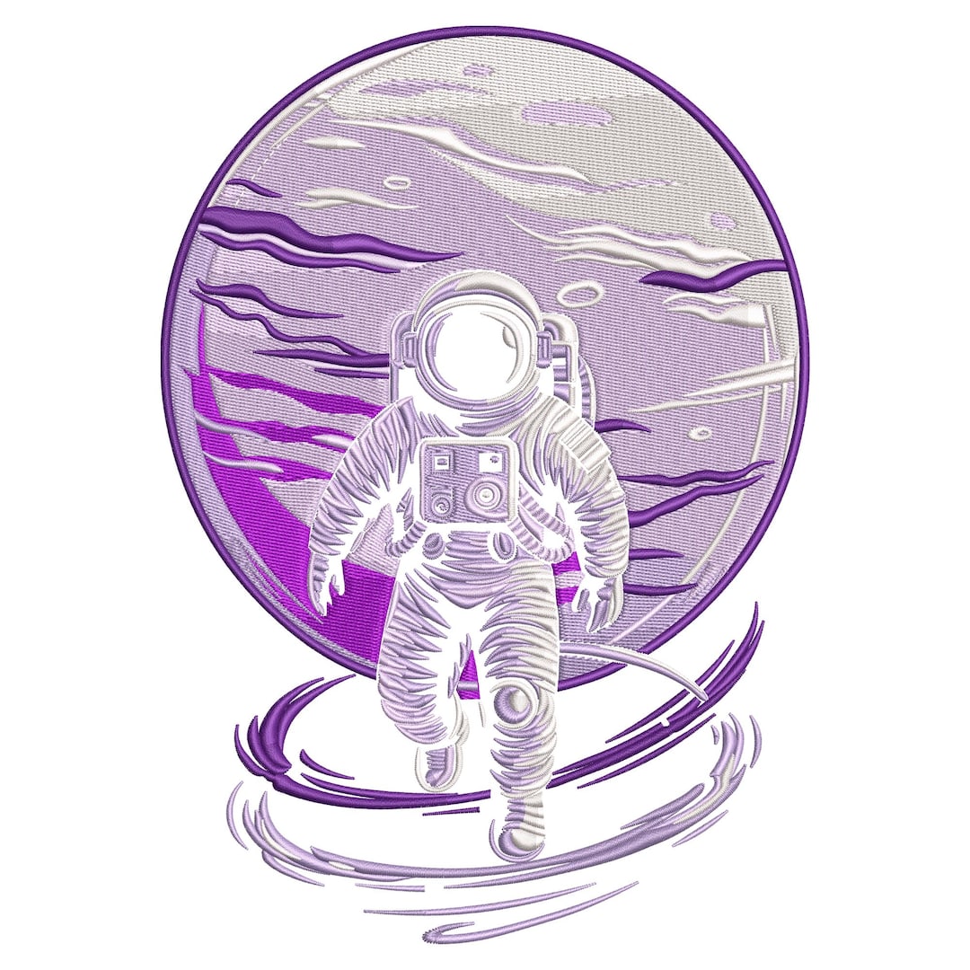Astronaut Embroidery Design, Outer Space Machine Embroidery File ...