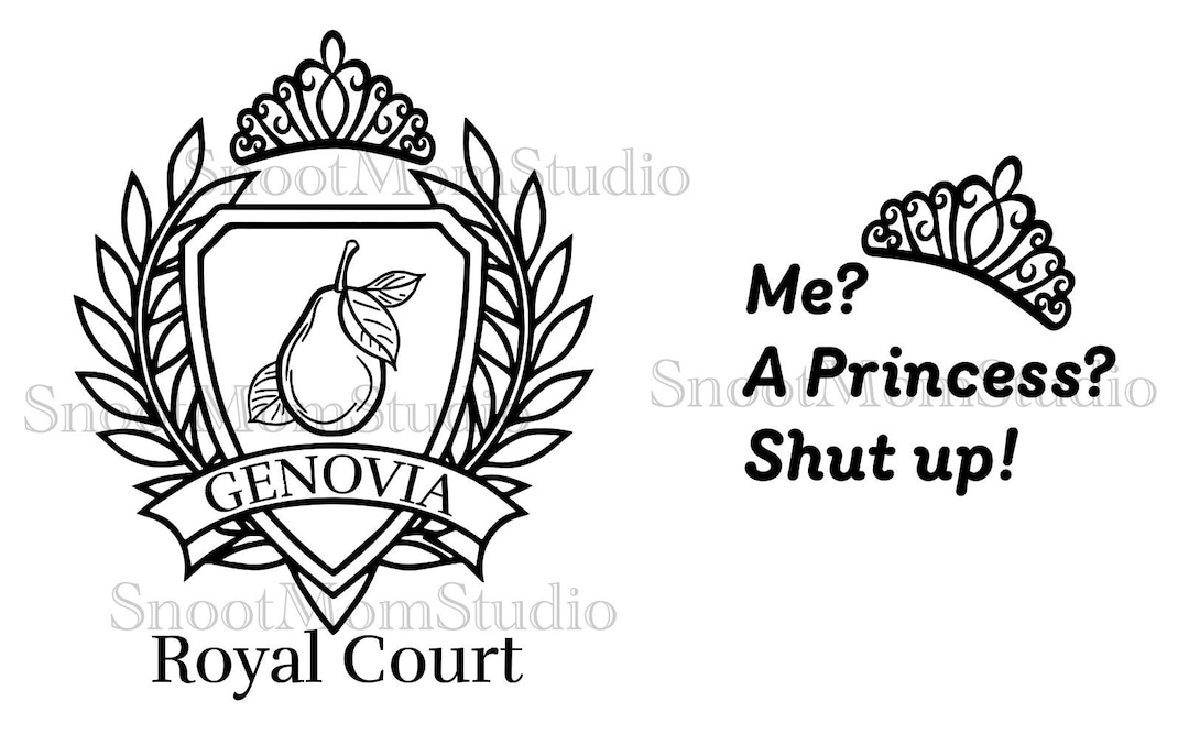 Princess Diaries SVG/PNG. Genova Themed Shirt Designs. Digital Files ...