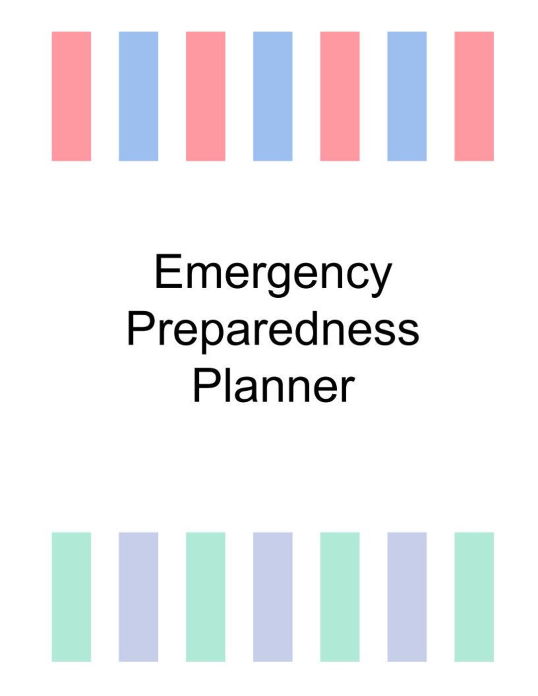 Emergency Preparedness Planner - Etsy