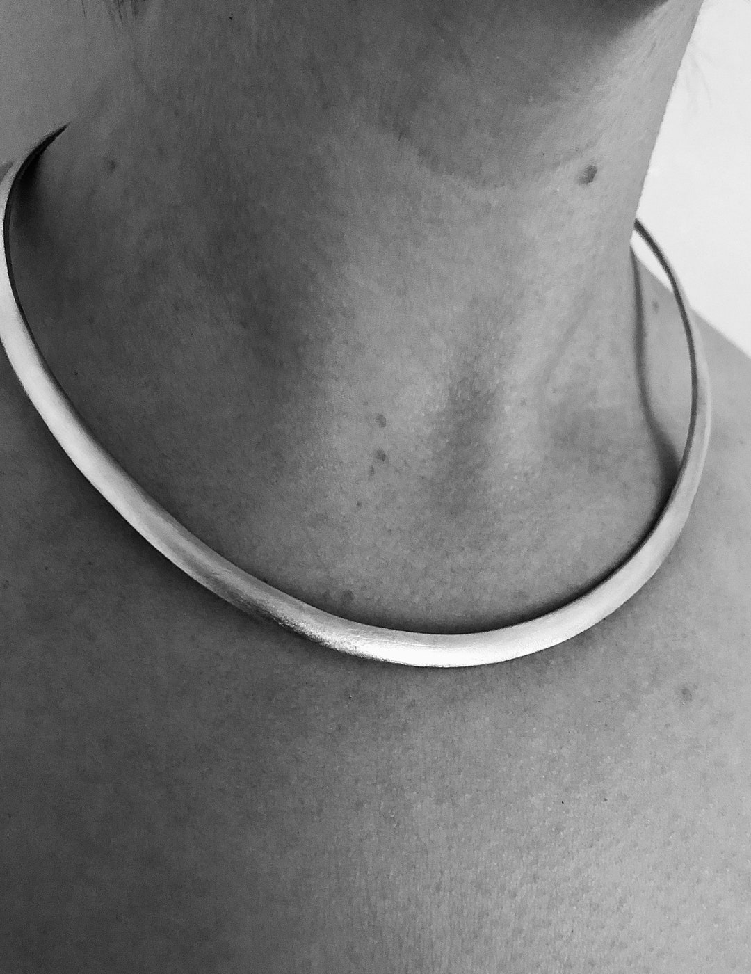 Sterling Silver Solid Collar Necklace. Luxury Necklace, Gift for Her ...