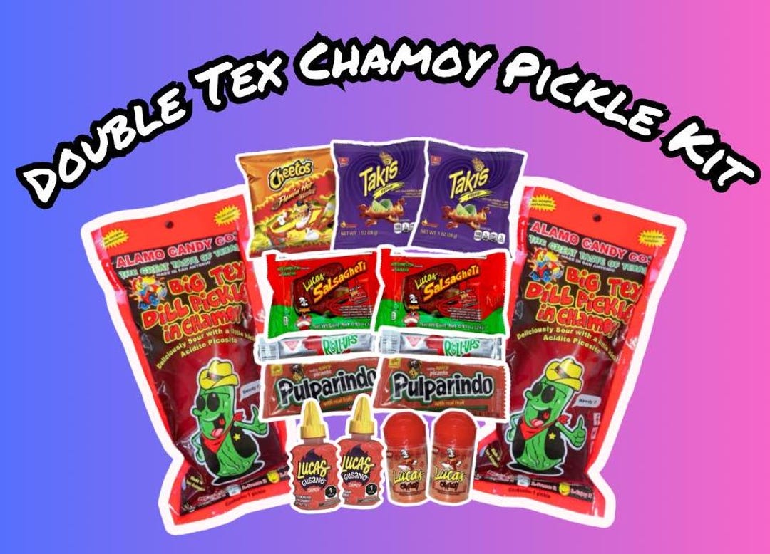 Cheap Double Big Tex Chamoy Pickle Kit Takis&hot Cheetos Package Alamo ...
