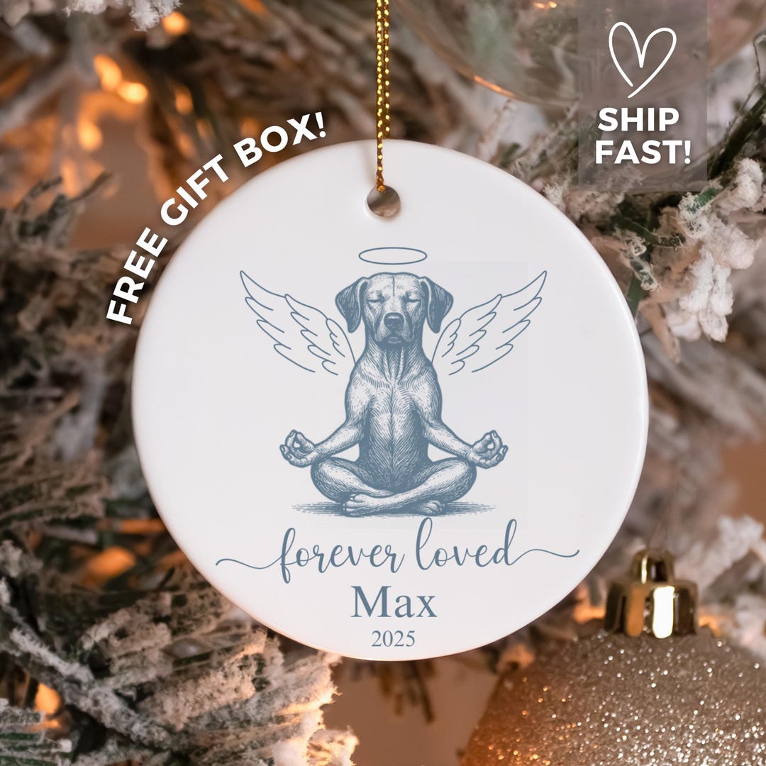 Custom Rhodesian Ridgeback Angel Ornament: Personalized Pet Memorial - Etsy