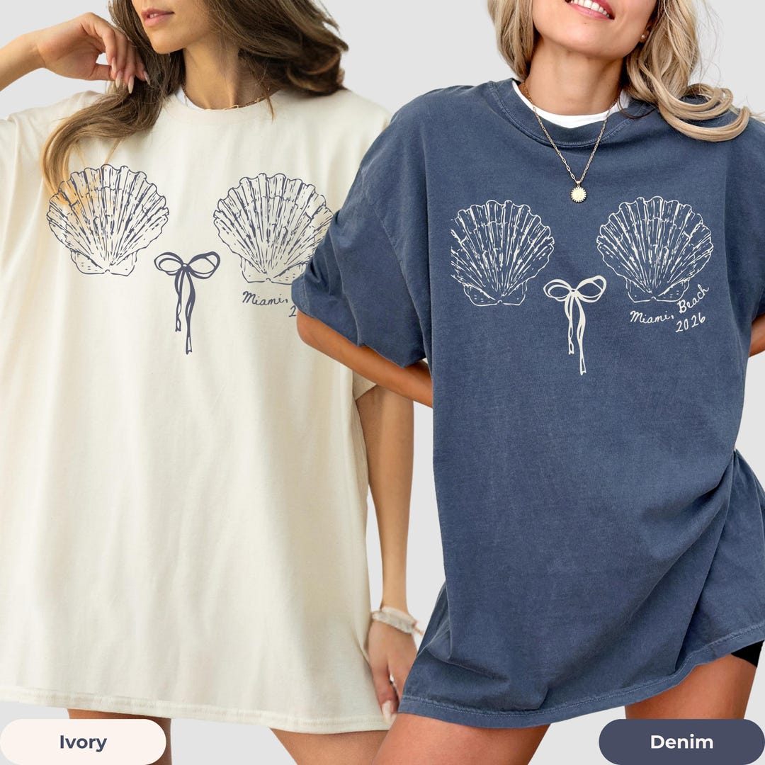 Custom Seashells and Wedding Bells Shirt: Bachelorette Beach Comfort ...