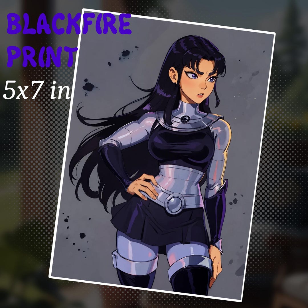 Blackfire DC Comics 5 X 7 Art Print - Etsy