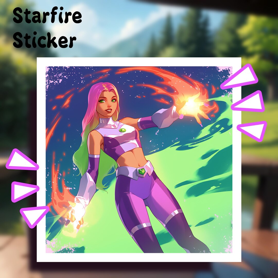 Starfire Sticker: DC Anime Vinyl Decal - Water-resistant - Etsy