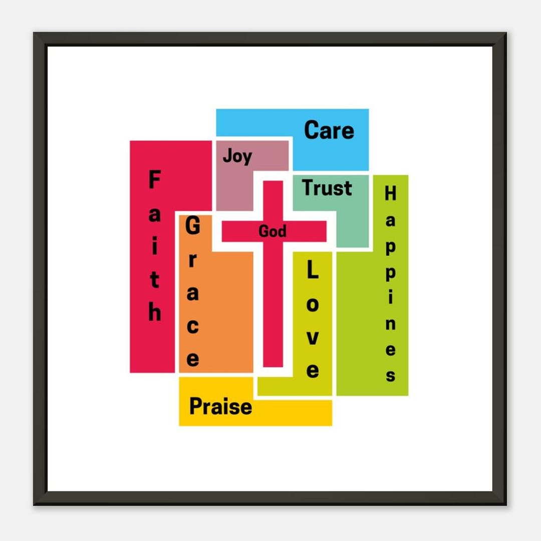 Faith Inspired Word Puzzle Metal Framed Poster - Etsy