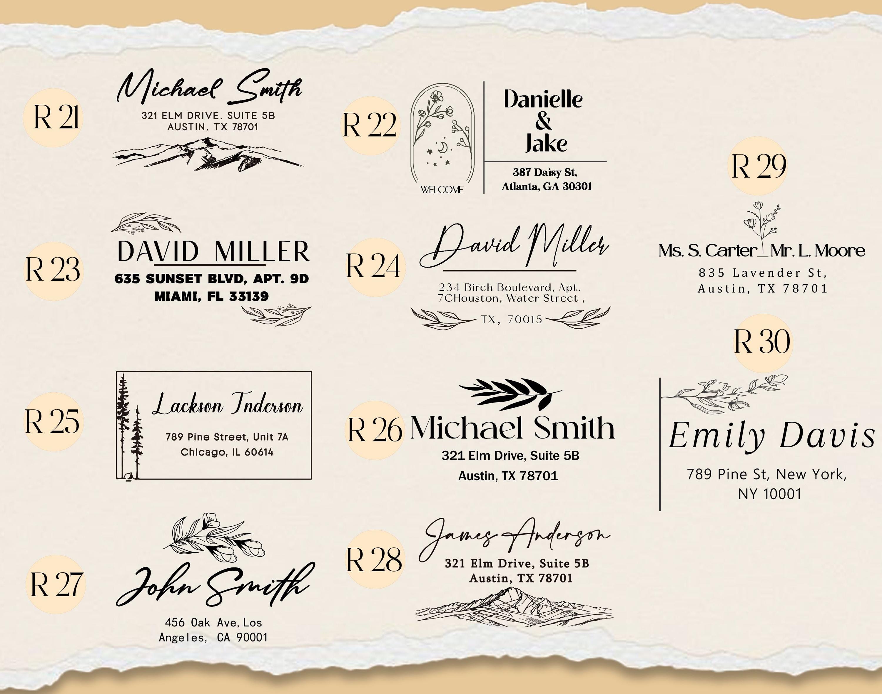 Custom Return Address Embosser | Personalized Envelopes Stamp ...