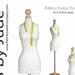 Fabric Dress Form Mannequin Sewing Pattern for 16.5" RTB101 Body Dolls ...