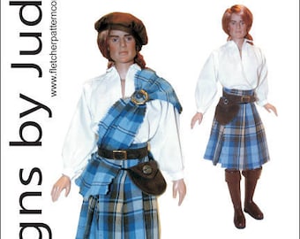 PDF Outlander Scottish Jaime Doll Clothes Sewing Pattern for | Etsy