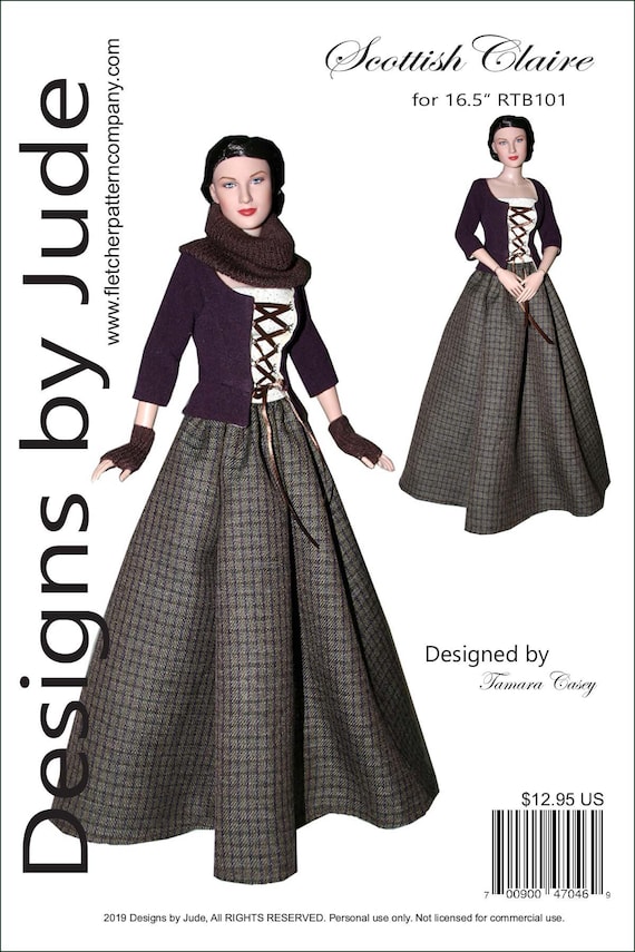 Sewing & Fiber Scottish Claire Outlander Pattern for 16.5 RTB101 Body ...