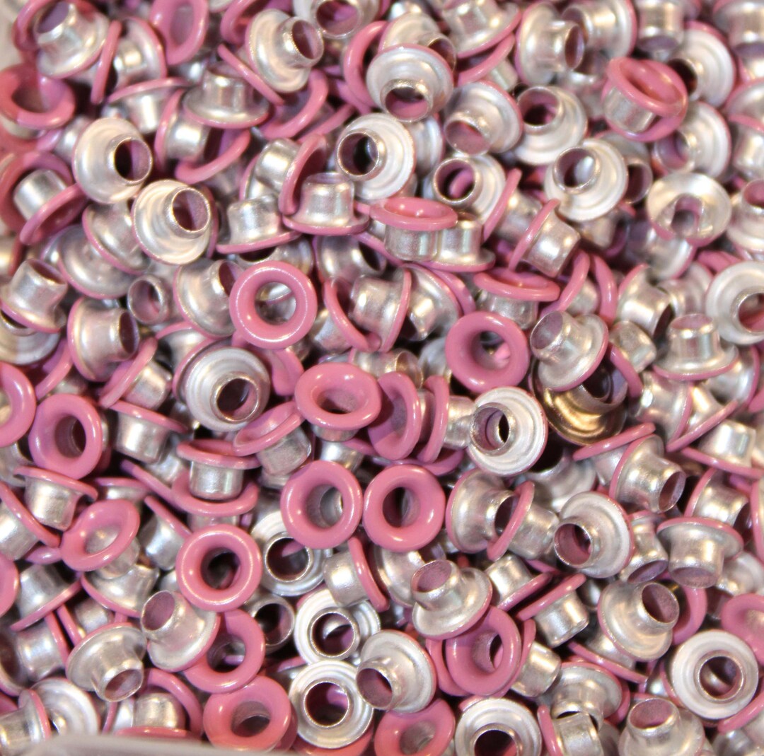 1/8 Inch Pink Round Aluminum Eyelets for Cards, Tags, Crafts and ...