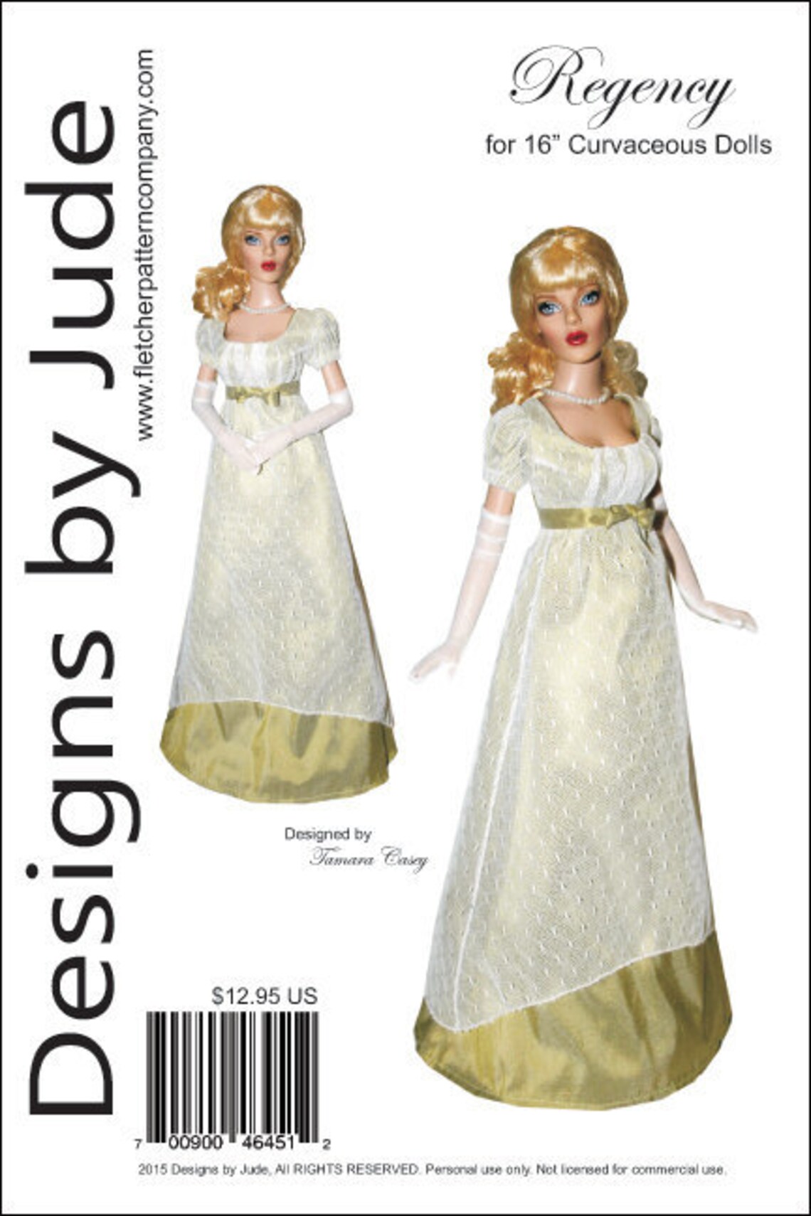 Regency Dress Doll Clothes Sewing Pattern For16 - Etsy