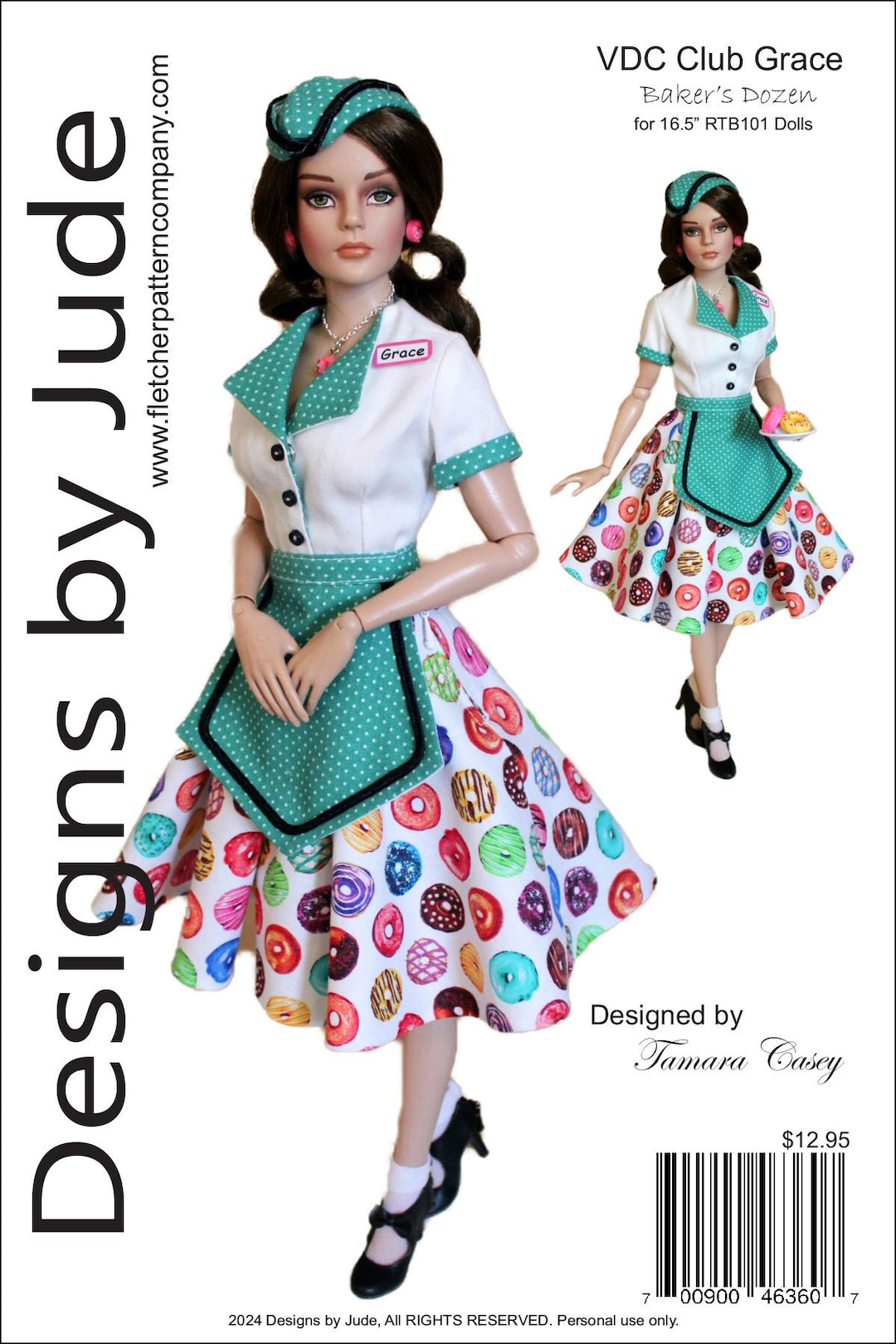 PDF Doll Clothes Sewing Pattern for RTB101 Body Grace Dolls Tonner, VDC ...