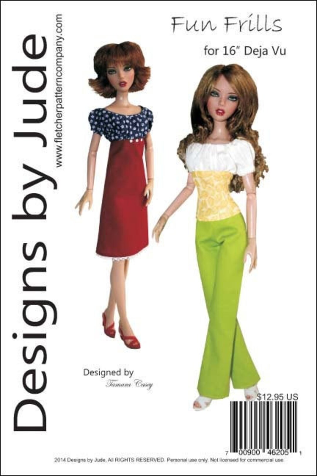 Fun Frills Doll Clothes Sewing Pattern for 16" Deja Vu Dolls Tonner - Etsy