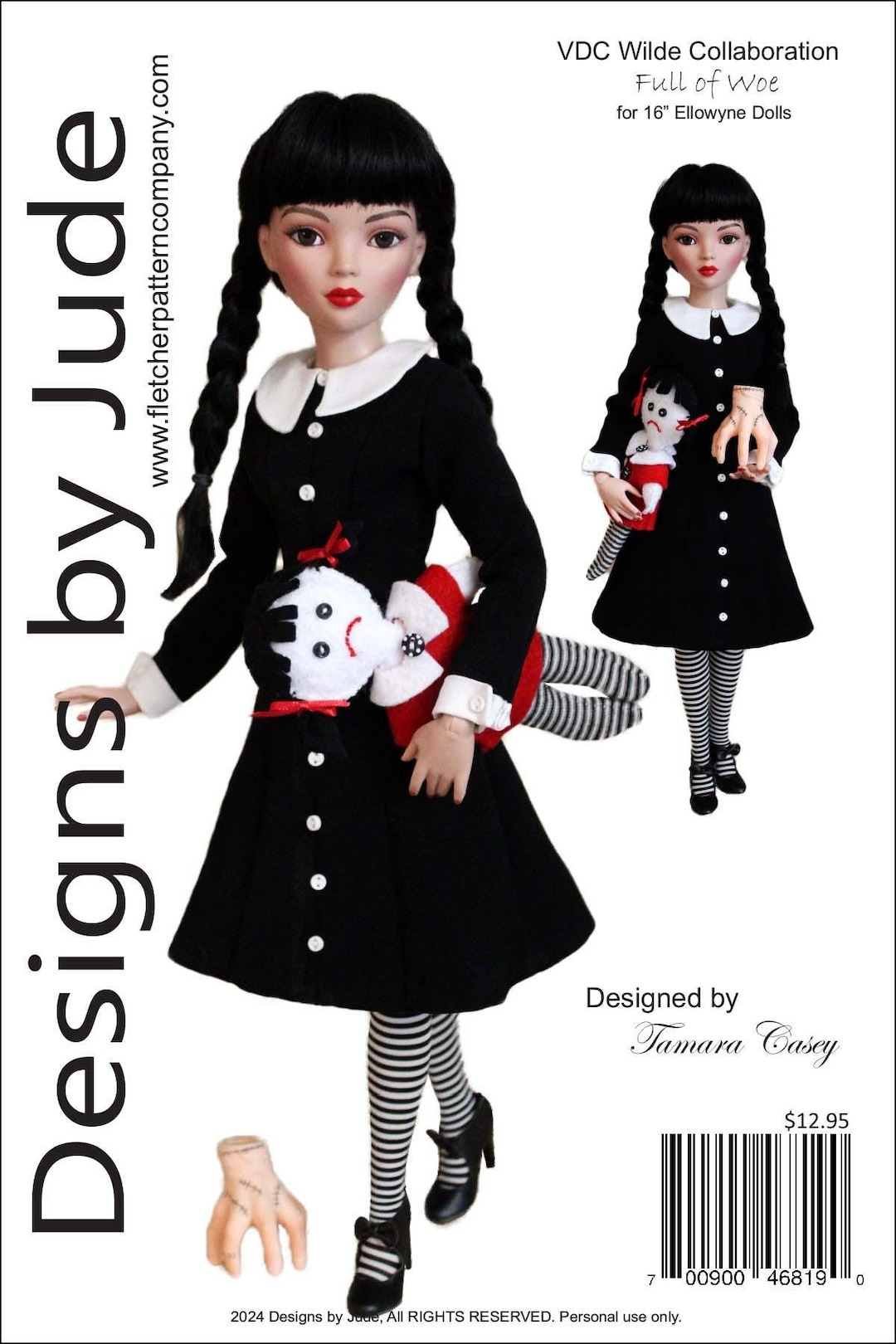 Doll Clothes Sewing Pattern for 16" Ellowyne Wilde, VDC Full of Woe - Etsy