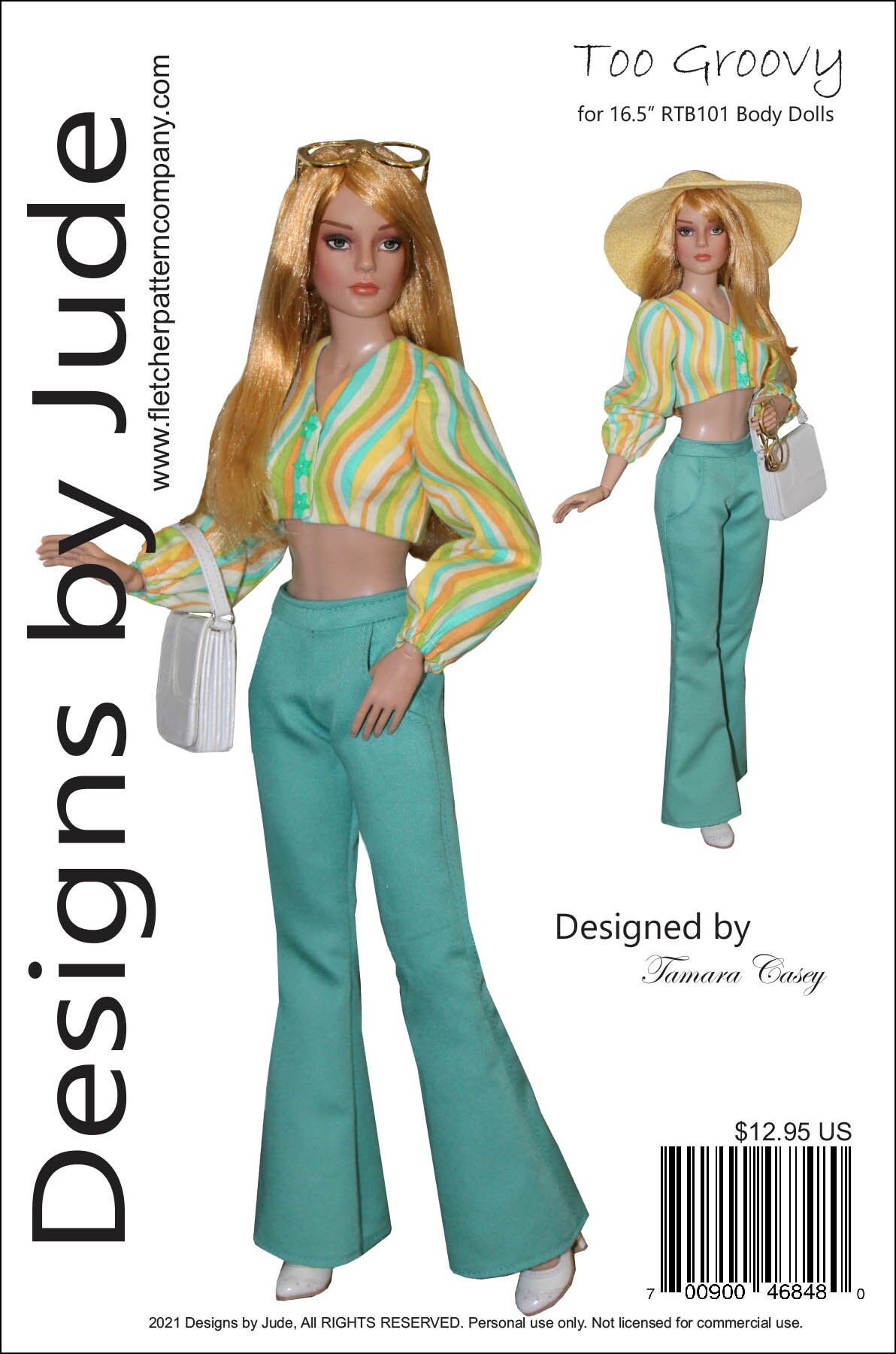 PDF Too Groovy Doll Clothes Sewing Pattern for 16.5 - Etsy