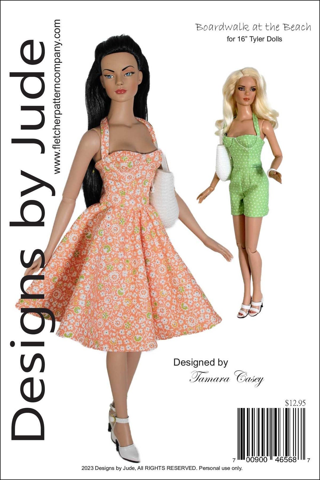 PDF Doll Clothes Sewing Pattern for 16" Tyler Dolls Tonner, Boardwalk ...