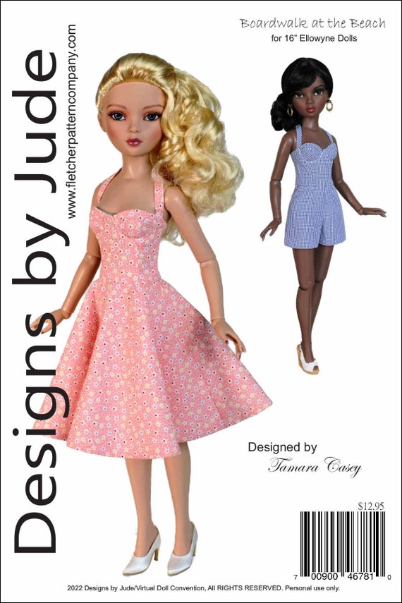 PDF Doll Clothes Sewing Pattern for 16 Ellowyne & Neema - Etsy