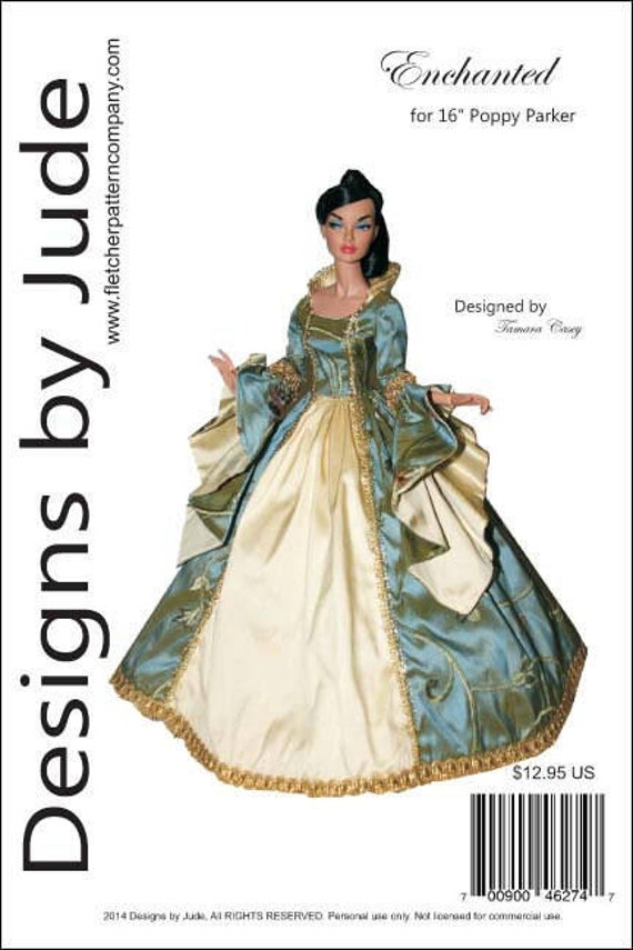 PDF Enchanted Court Gown Doll Clothes Sewing Pattern for | Etsy