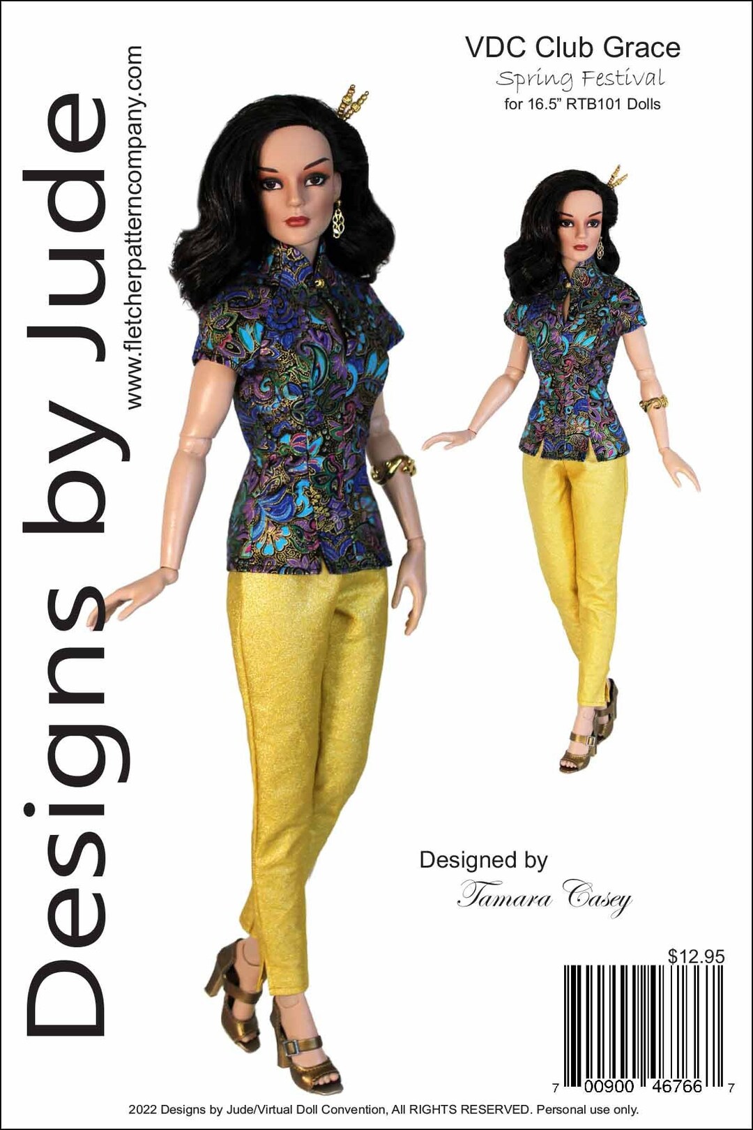 PDF Doll Clothes Sewing Pattern for RTB101 Body Grace Dolls Tonner, VDC ...