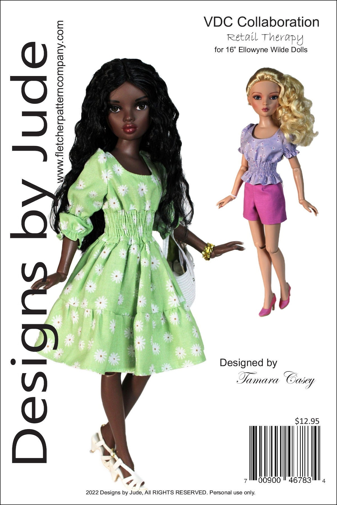 Doll Clothes Sewing Pattern for Ellowyne & Neema Dolls Tonner, VDC ...