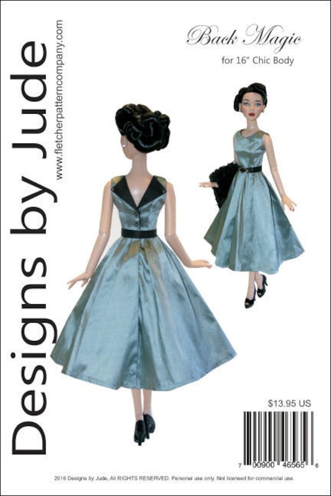 Back Magic Dress Pattern for Chic Body Miette & Marley Dolls Tonner - Etsy
