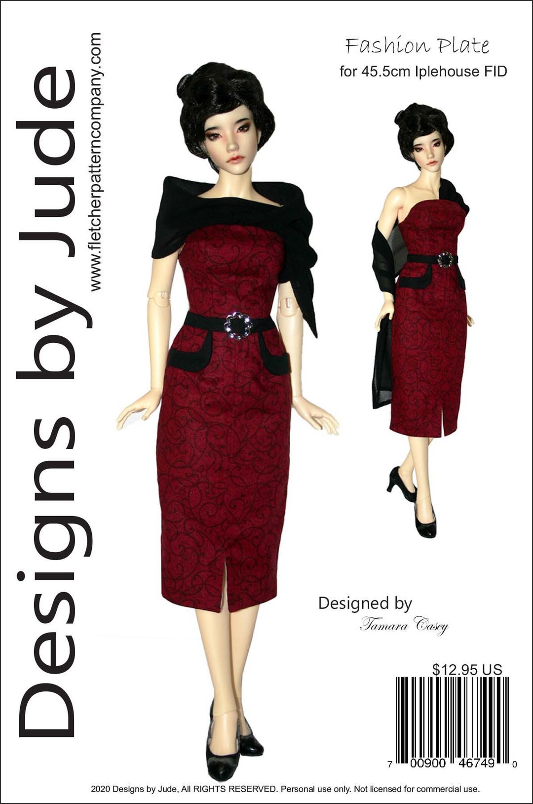 Fashion Plate Doll Clothes Sewing Pattern for 45.5cm Iplehouse FID BJD ...