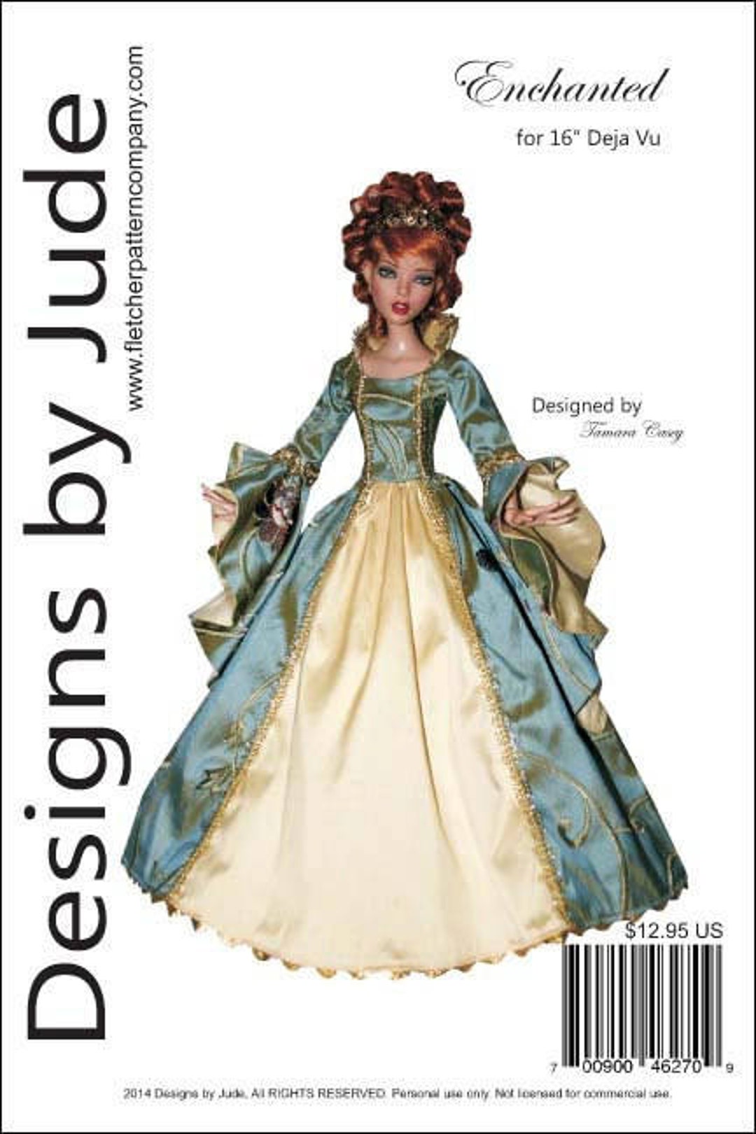 PDF Enchanted Court Gown Doll Clothes Sewing Pattern for 16" Deja Vu ...
