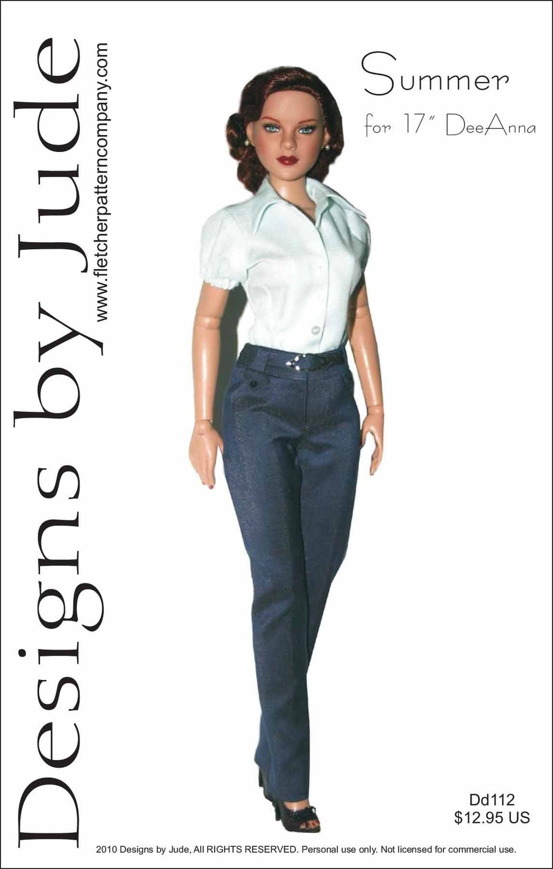 PDF Summer Top & Pants Clothing Pattern for 17" Super Deluxe Deeanna ...