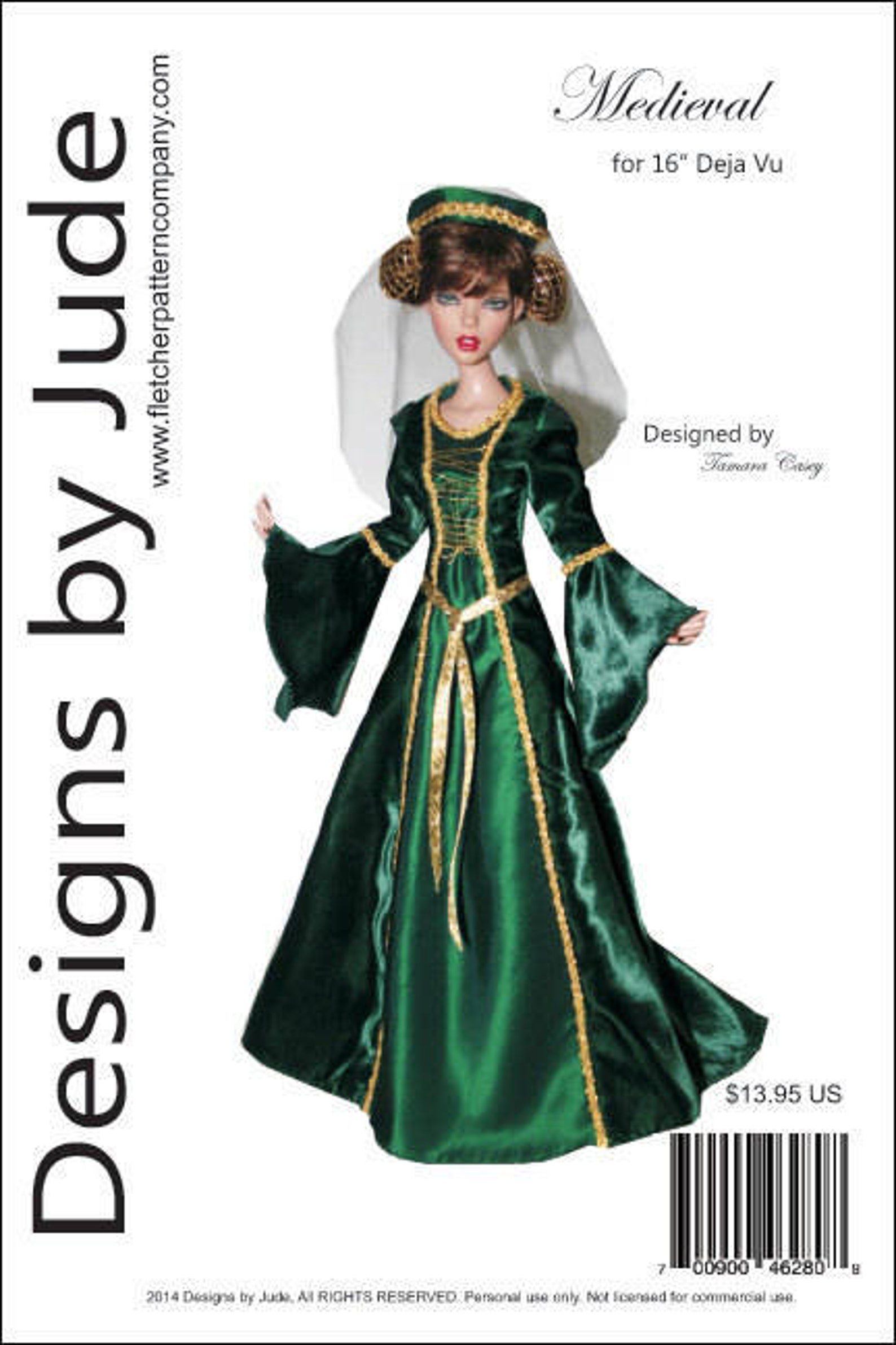 PDF Medieval Gown Doll Clothes Sewing Pattern for 16" Deja Vu Dolls ...