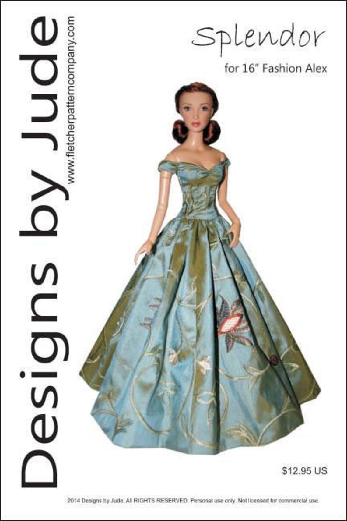 PDF Splendor Gown Doll Clothes Sewing Pattern for 16 - Etsy