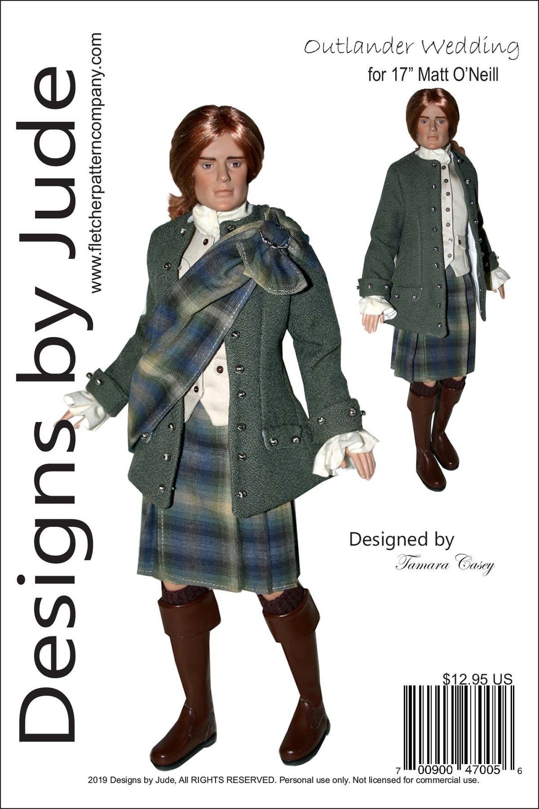 PDF Outlander Wedding Jamie Doll Clothes Sewing Pattern for 17.5 Matt O ...