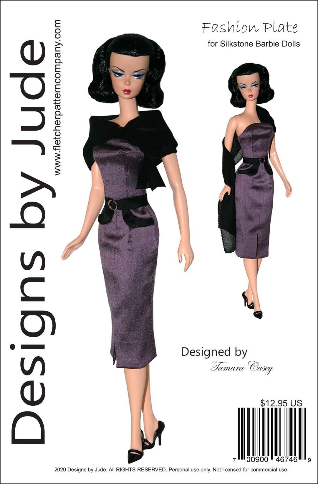 PDF Fashion Plate Doll Clothes Sewing Pattern for Silkstone Dolls - Etsy