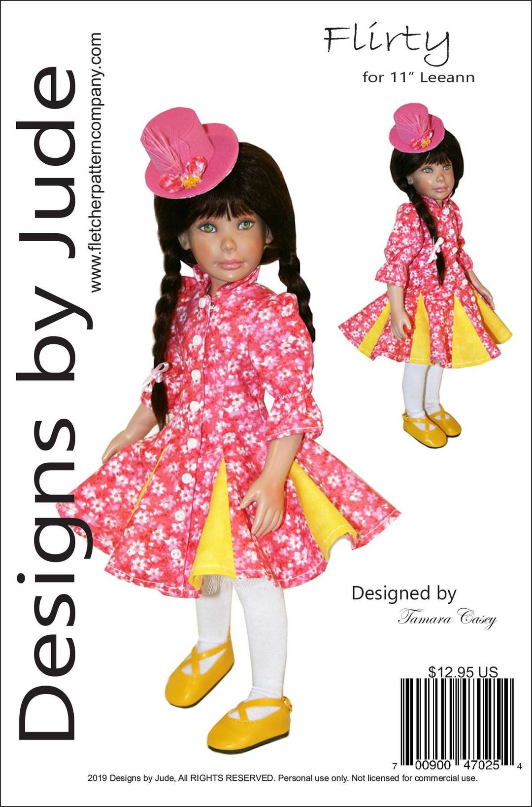 PDF Flirty Dress Pattern for 11" Leeann Dolls - Etsy