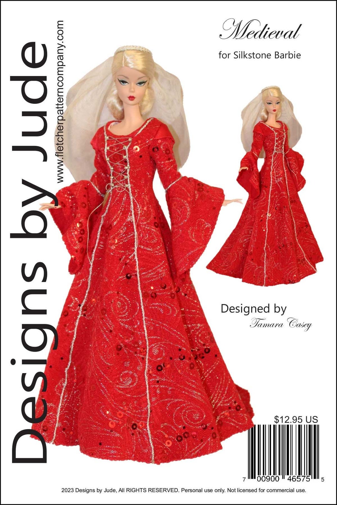 Medieval Gown Doll Clothes Sewing Pattern for Silkstone Barbie Dolls - Etsy