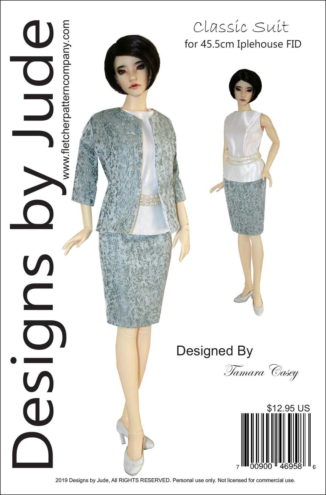 Classic Suit Doll Clothes Sewing Pattern for 45.5cm Iplehouse FID Dolls ...