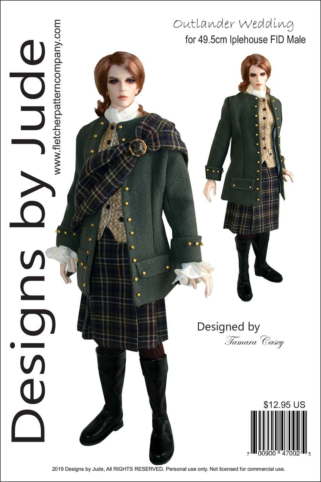 PDF Outlander Wedding Jamie Doll Clothes Sewing Pattern for 49.5cm ...