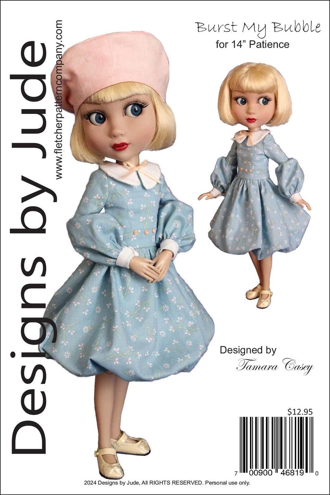 PDF Doll Clothes Sewing Pattern for 14" Patience Dolls Tonner, Burst My ...