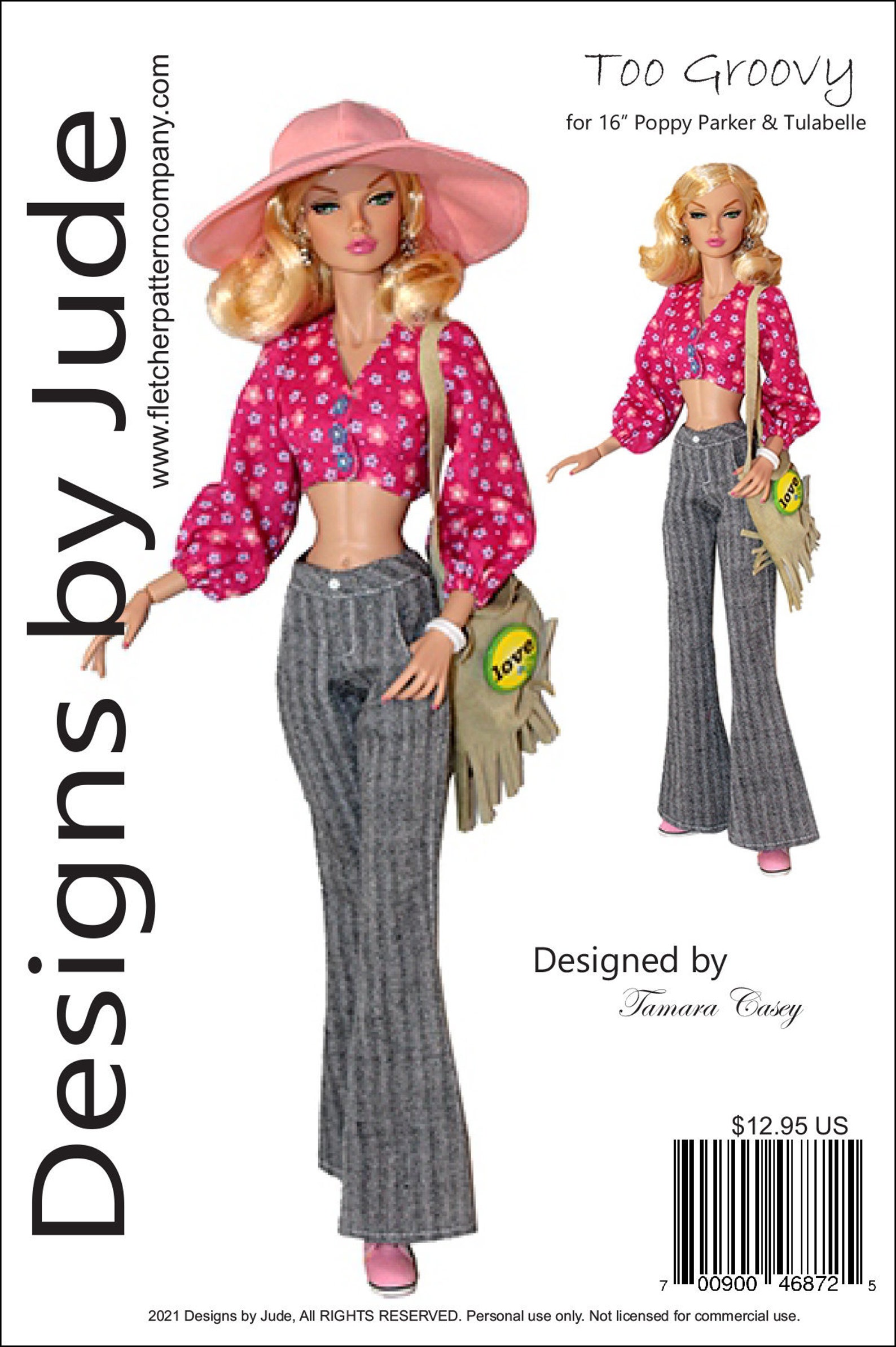 Too Groovy Doll Clothes Sewing Pattern for 16 Poppy - Etsy