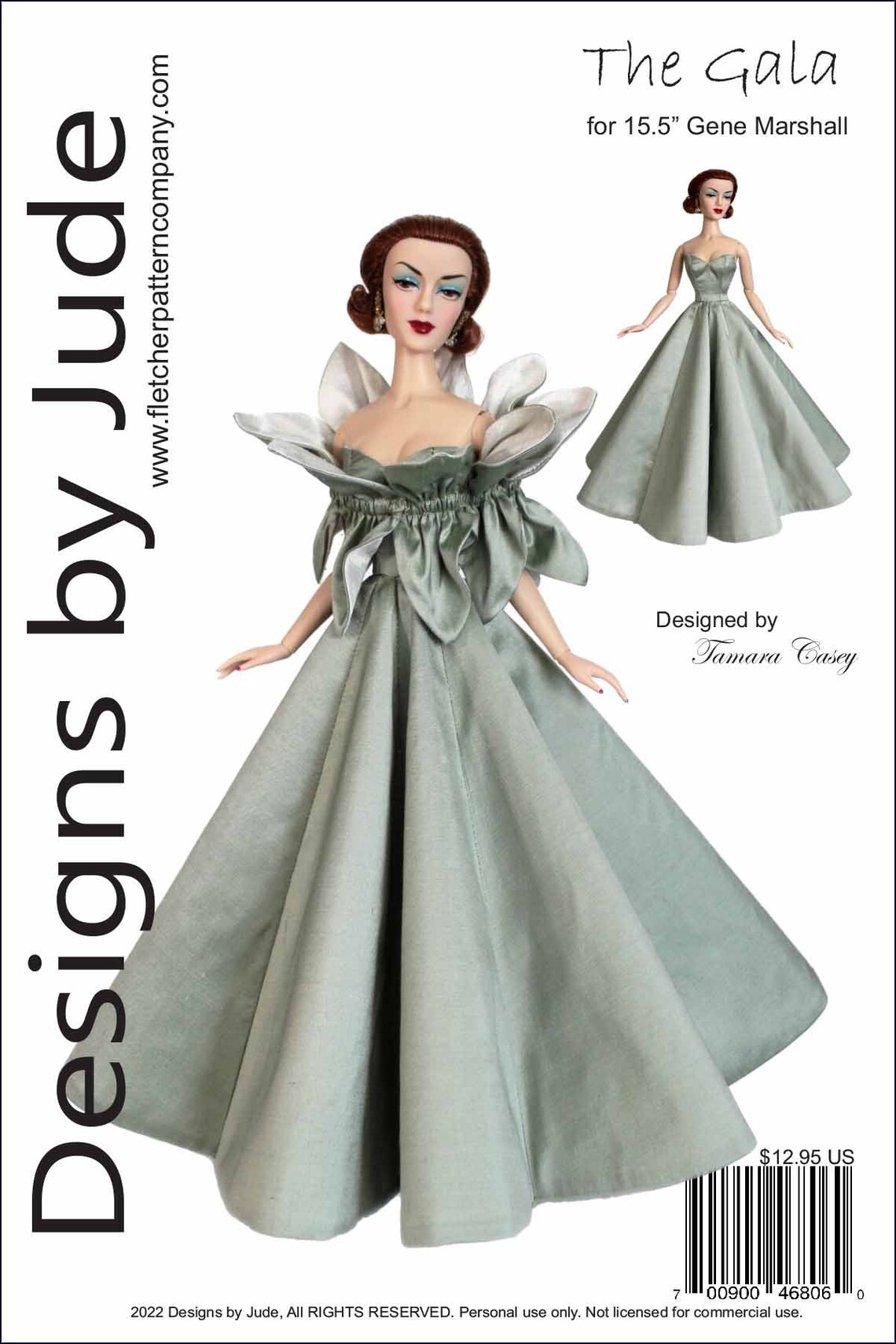PDF Doll Clothes Sewing Pattern for 15.5" Gene Marshall Dolls, the Gala ...
