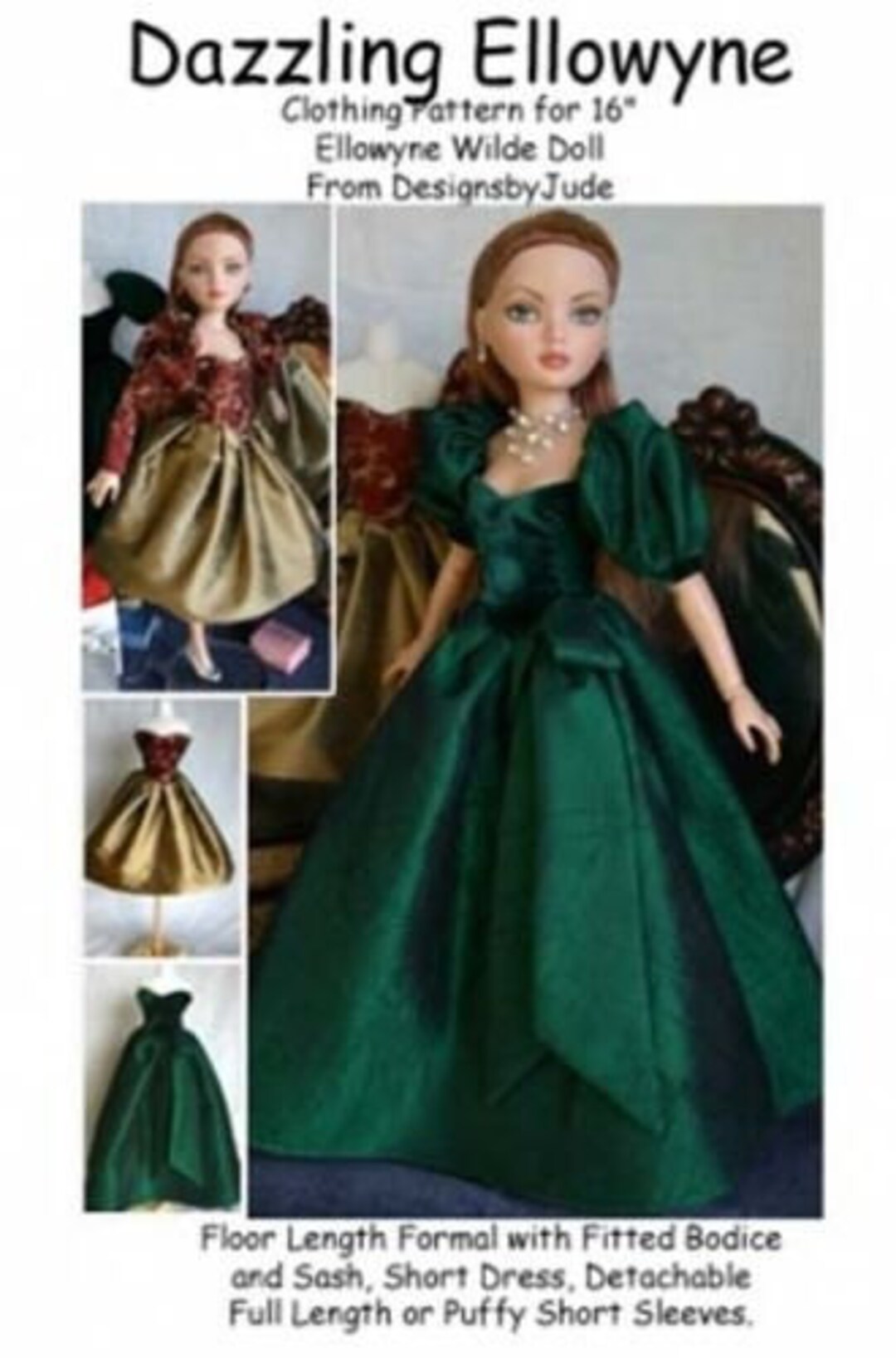 PDF Ellowyne Pattern, Doll Clothes Sewing Pattern, Dazzling for 16 ...