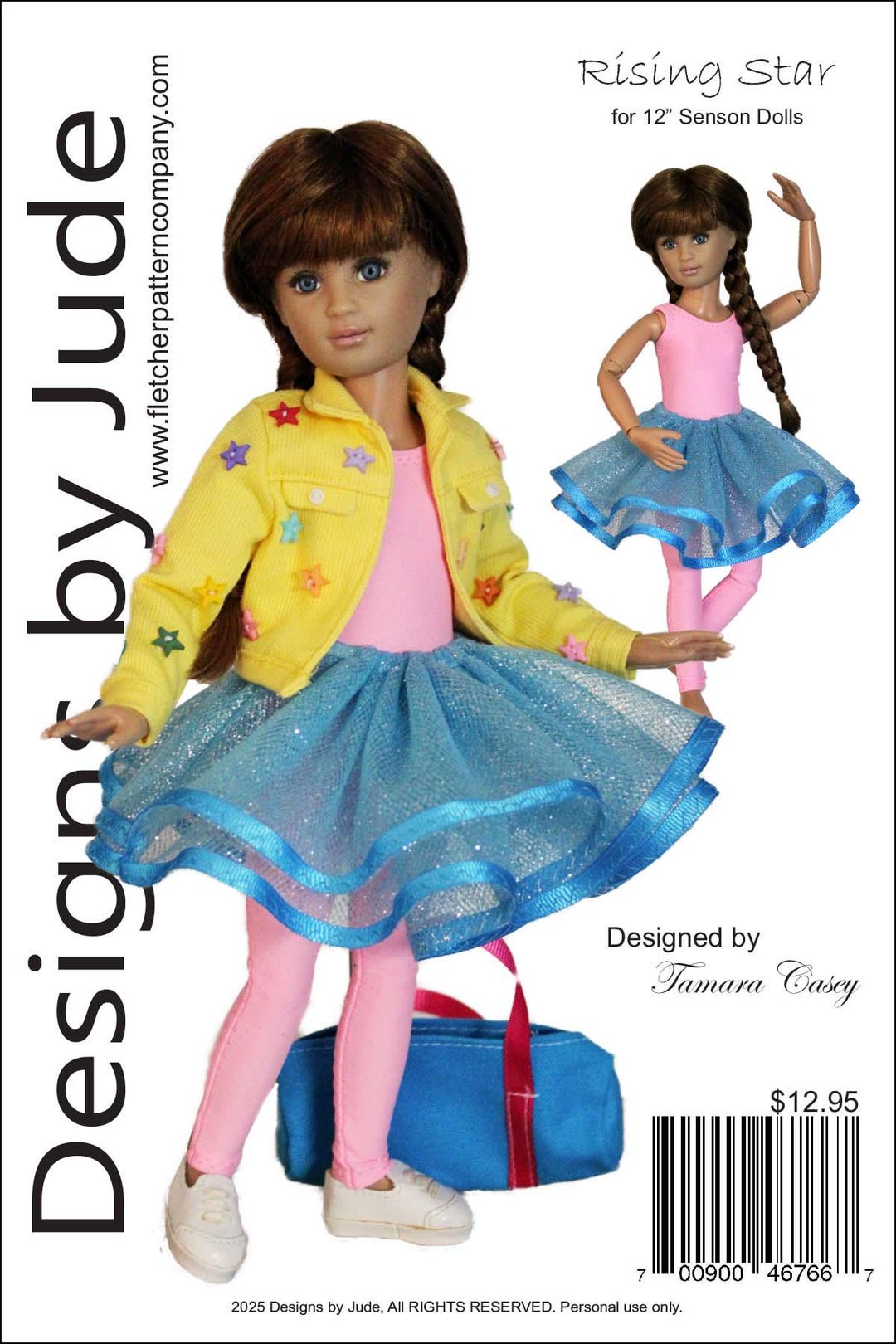 PDF Doll Clothes Sewing Pattern for 12" Senson Dolls, Rising Star - Etsy