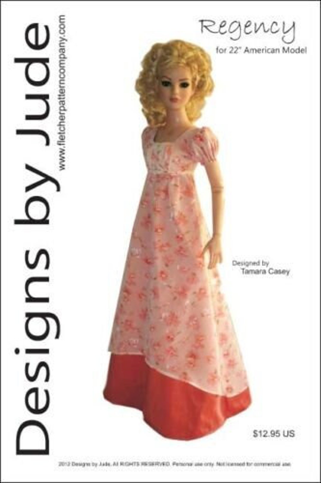 Regency Doll Clothes Sewing Pattern for 22" American Model Dolls Tonner ...